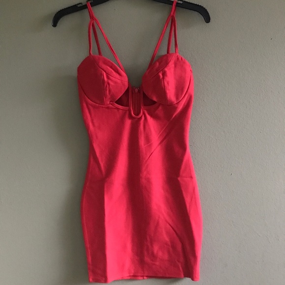 Fashion Nova | Dresses | Nwt Fashion Nova Bodycon Cut Out Red Mini Dress | Poshmark